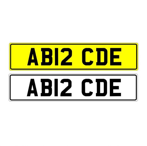 UK Rectangle style Registration number plate - Colourfast Graphics