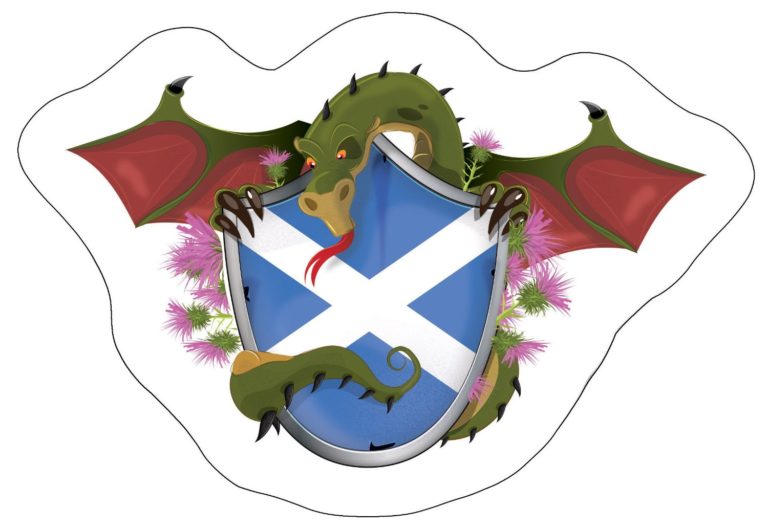 Scottish dragon shield - Colourfast Graphics